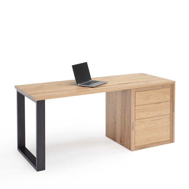 Waterfall Messmate Desk - Custom Made Solid Timber Furniture – Lifestyle