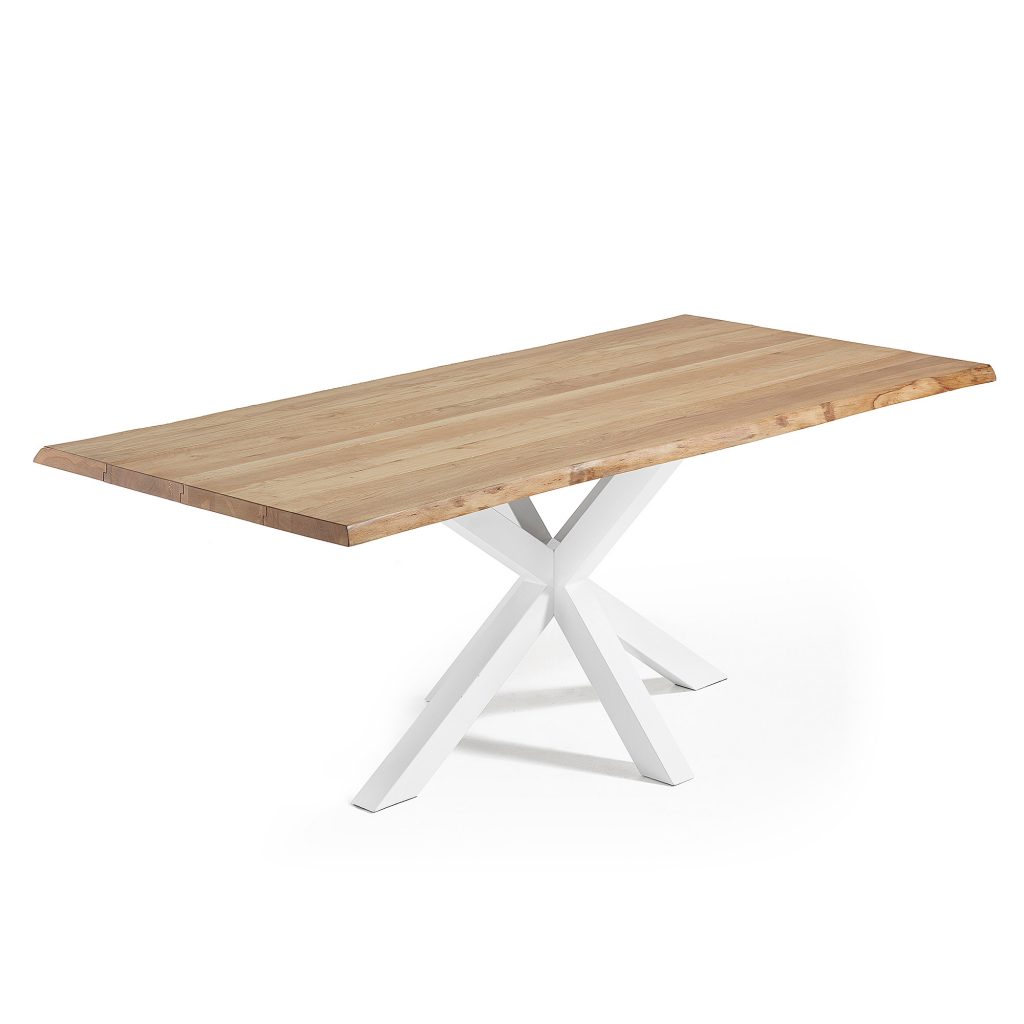 Arya Dining Table 220×100 White Natural Oak - Custom Made Solid Timber ...