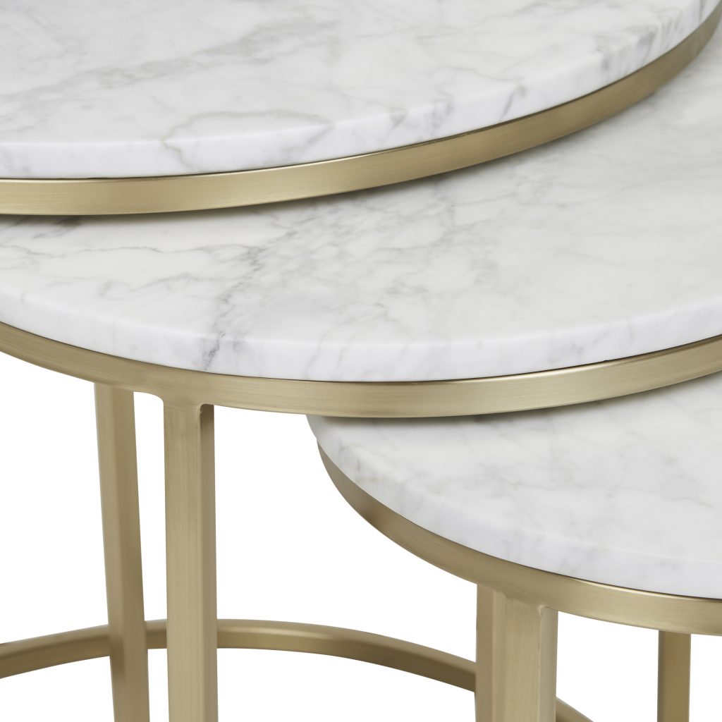 Elle Round Marble Nest - Custom Made Solid Timber Furniture – Lifestyle