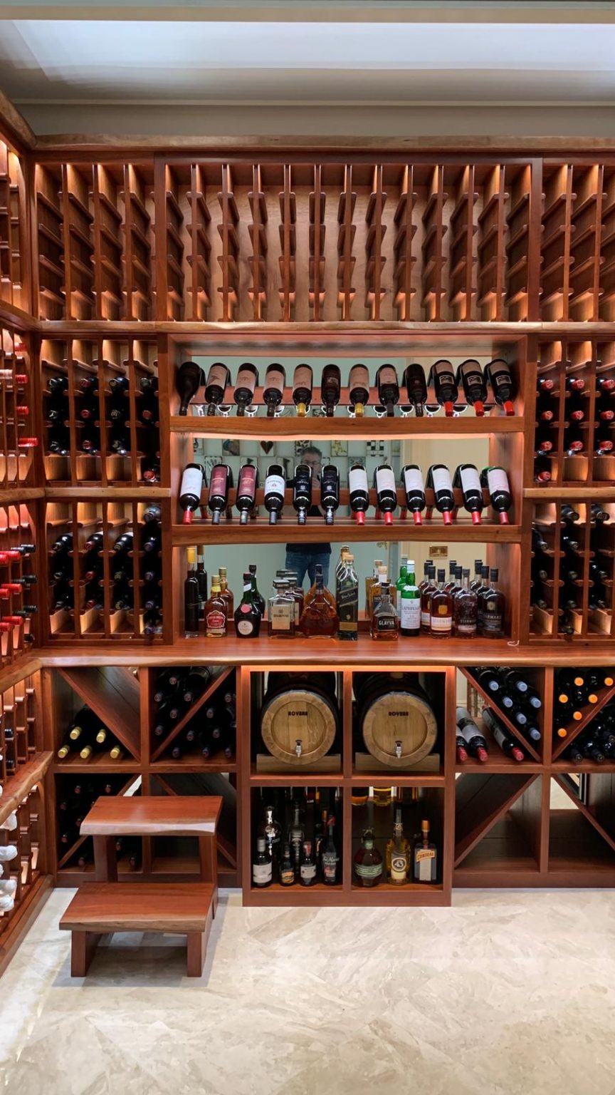 Redgum Custom Wine Rack - Custom Made Solid Timber Furniture – Lifestyle