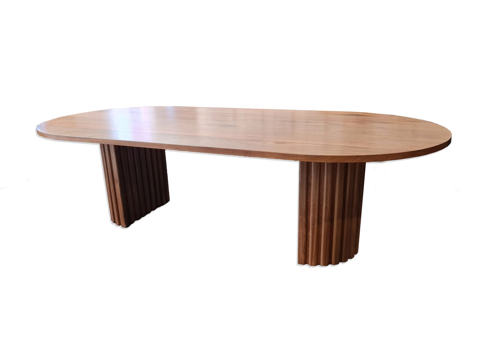 Augusta Oval Spotted Gum Dining Table - Custom Made Solid Timber ...