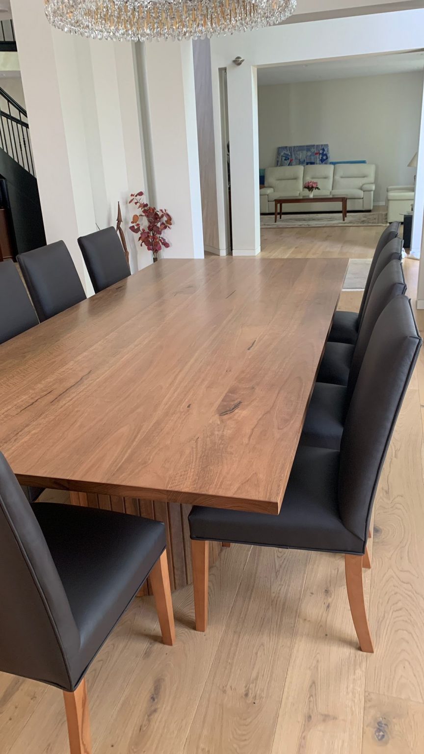 Slatted Spotted Gum Table - Custom Made Solid Timber Furniture – Lifestyle